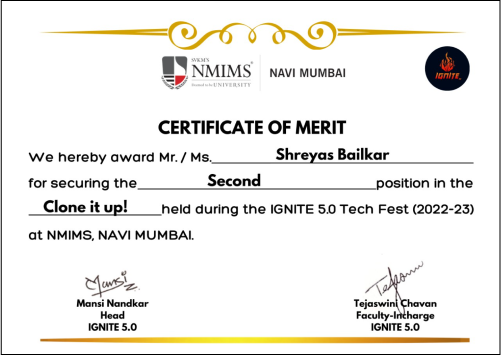 Shreyas | Certification